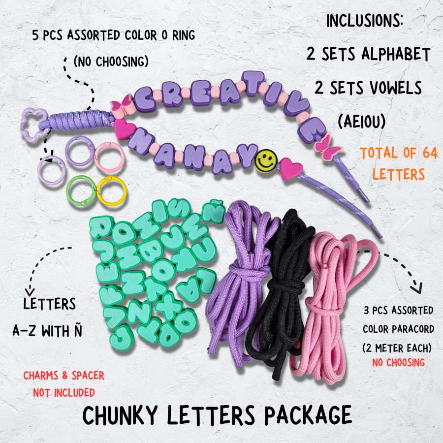 CHUNKY LETTERS PACKAGE (3D Printed) Horizontal – creativenestph